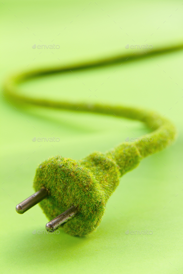 Eco electric plug, energy concept Stock Photo by osbmxhouse | PhotoDune