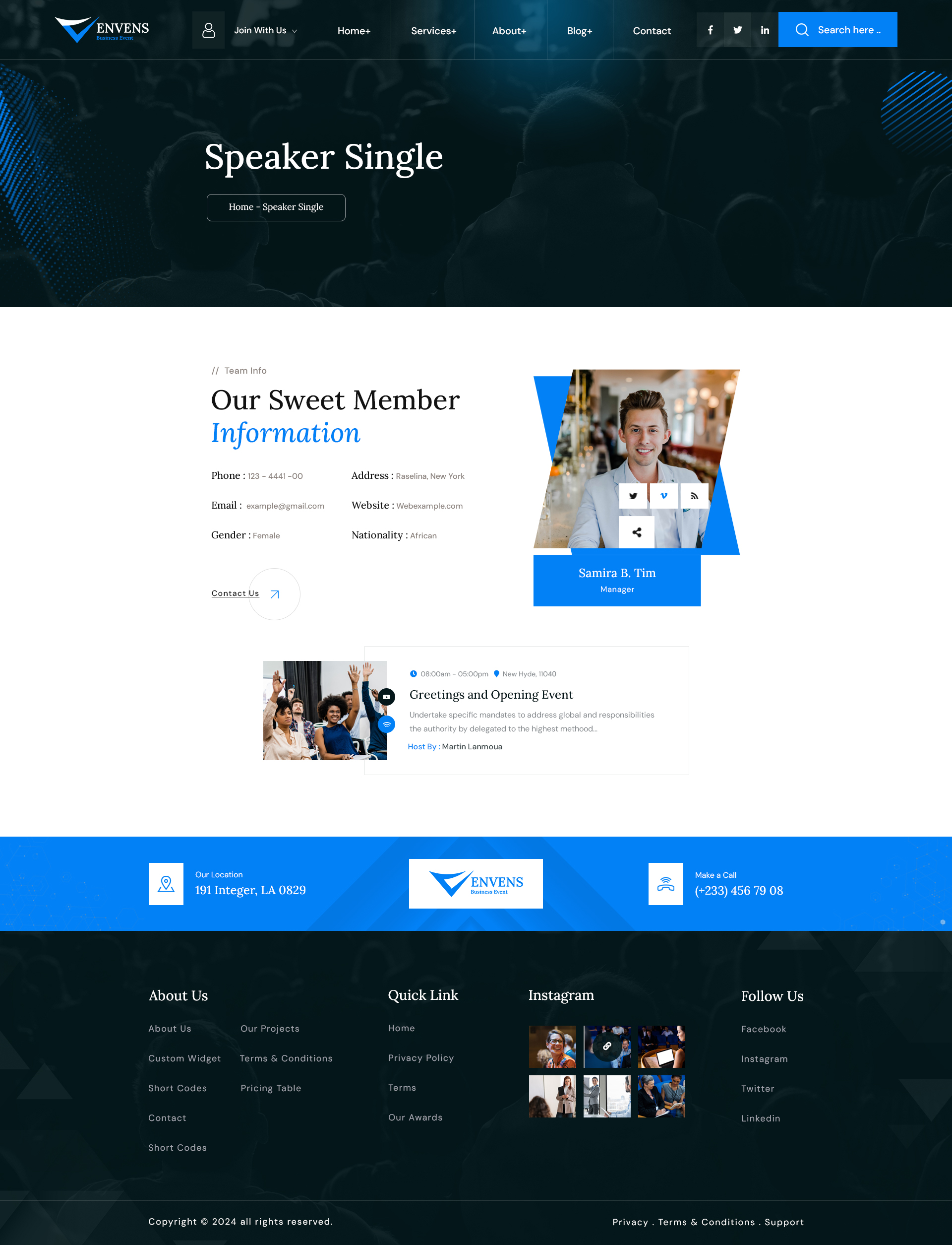 Envens - Event Conference & Meetup Template by WebBmasda | ThemeForest