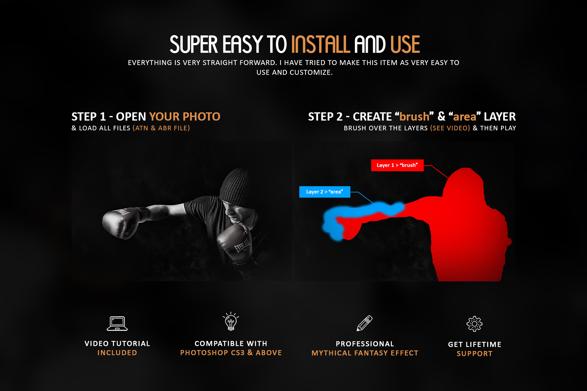 The Mythic -Photoshop Action, Add-ons | GraphicRiver