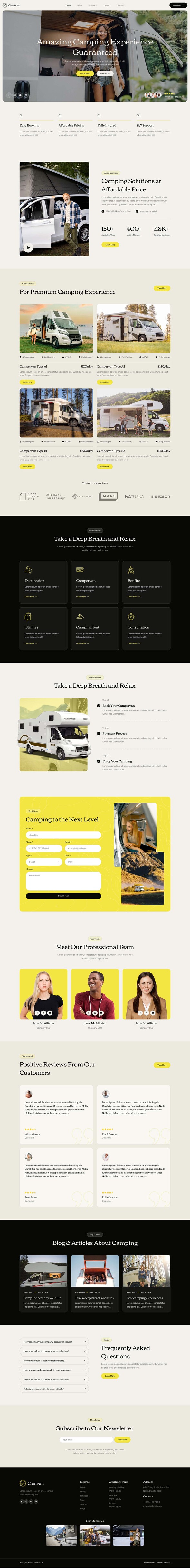 Camvan - Campervan & RV Rental Elementor Template Kit by askproject