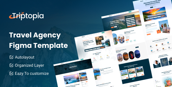 Triptopia - Tours and Travel Figma Template by bplugins | ThemeForest