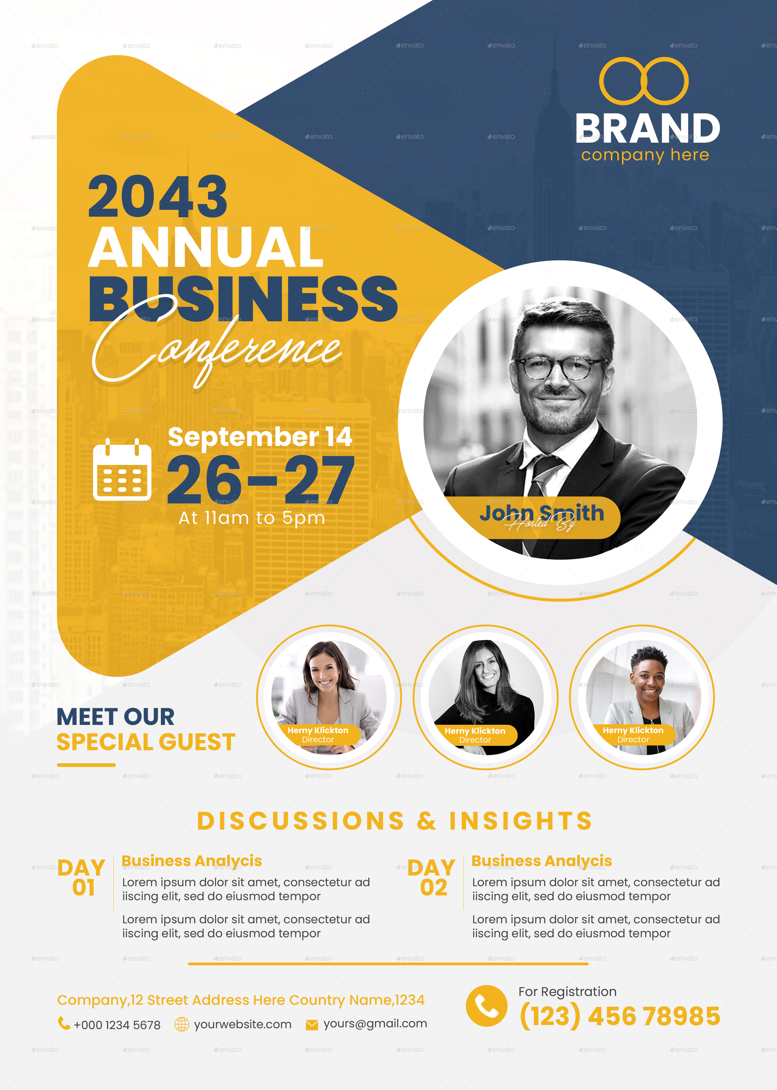 Conference Flyer, Print Templates | GraphicRiver