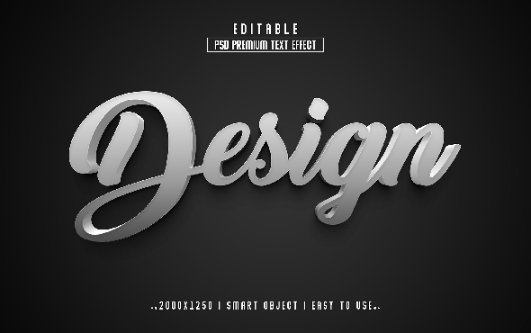 PSD Editable 3D Text Effect Style Template, Add-ons | GraphicRiver