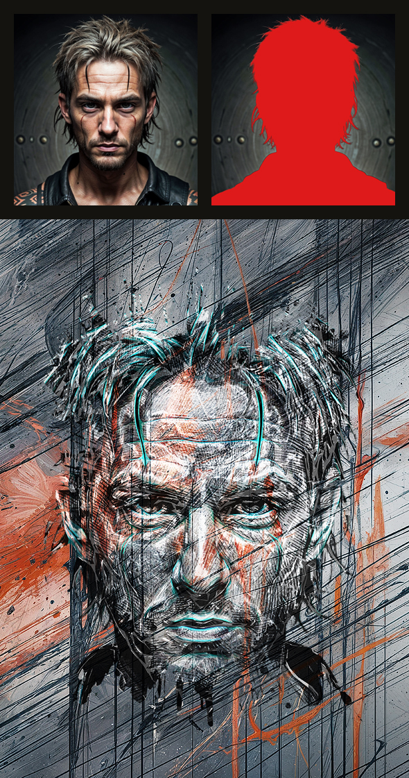 Abstract Mural Template for Photoshop, Add-ons | GraphicRiver