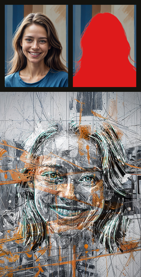 Abstract Mural Template for Photoshop, Add-ons | GraphicRiver