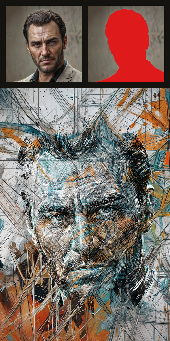 Abstract Mural Template for Photoshop, Add-ons | GraphicRiver