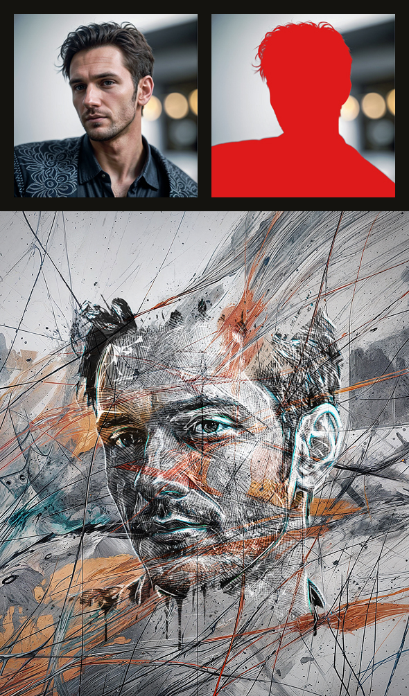 Abstract Mural Template for Photoshop, Add-ons | GraphicRiver