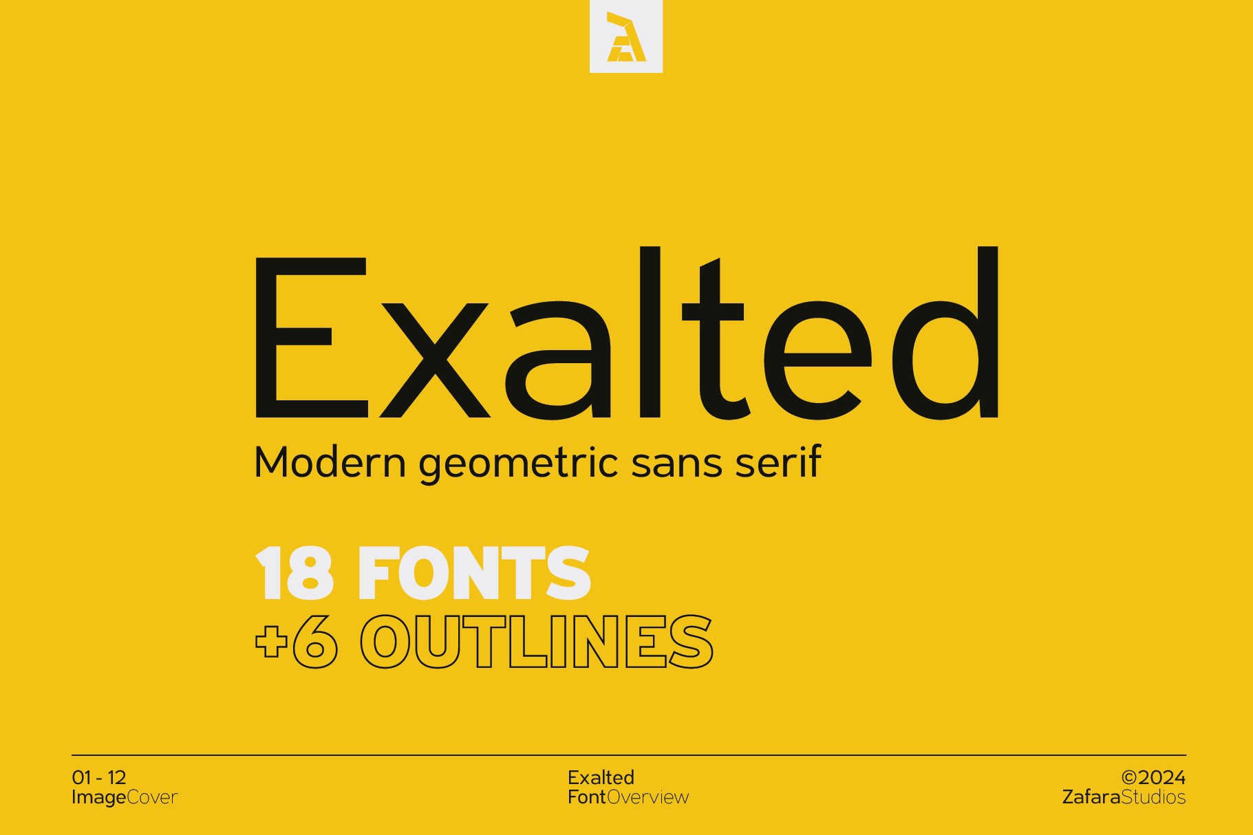 Exalted - Geometric sans serif, Fonts | GraphicRiver