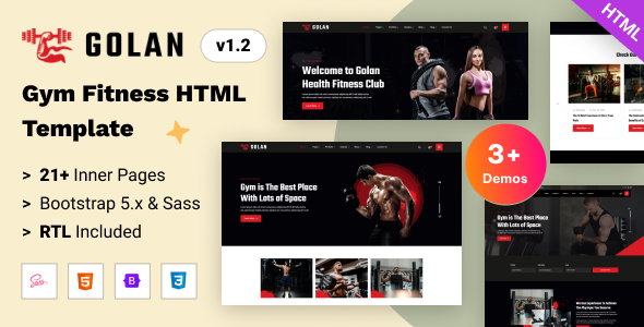 Golan - Gym Fitness Bootstrap 5 Template by HiboTheme | ThemeForest