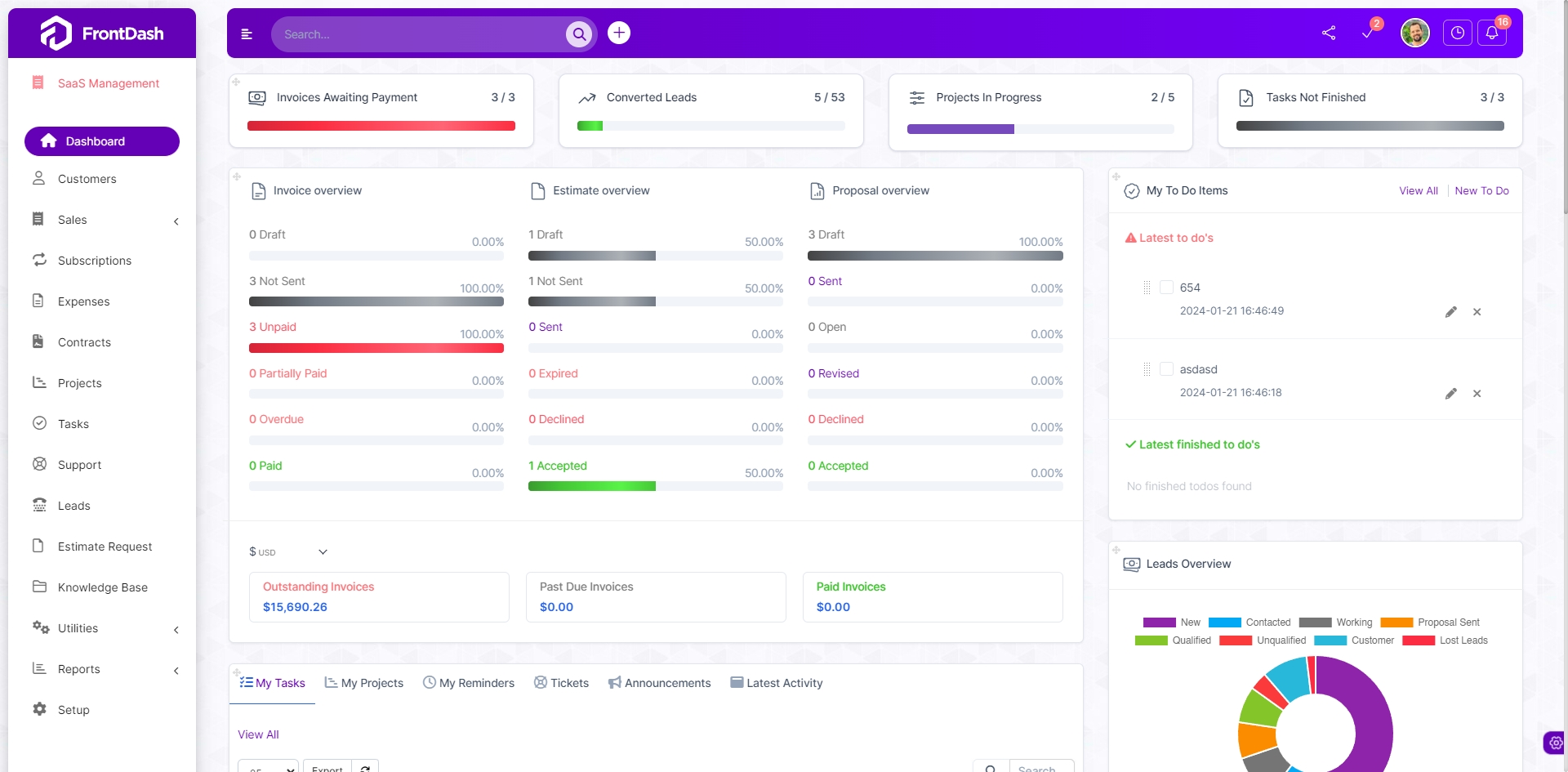 Ultimate Purple Theme - Perfex Theme CRM by Flykod | CodeCanyon