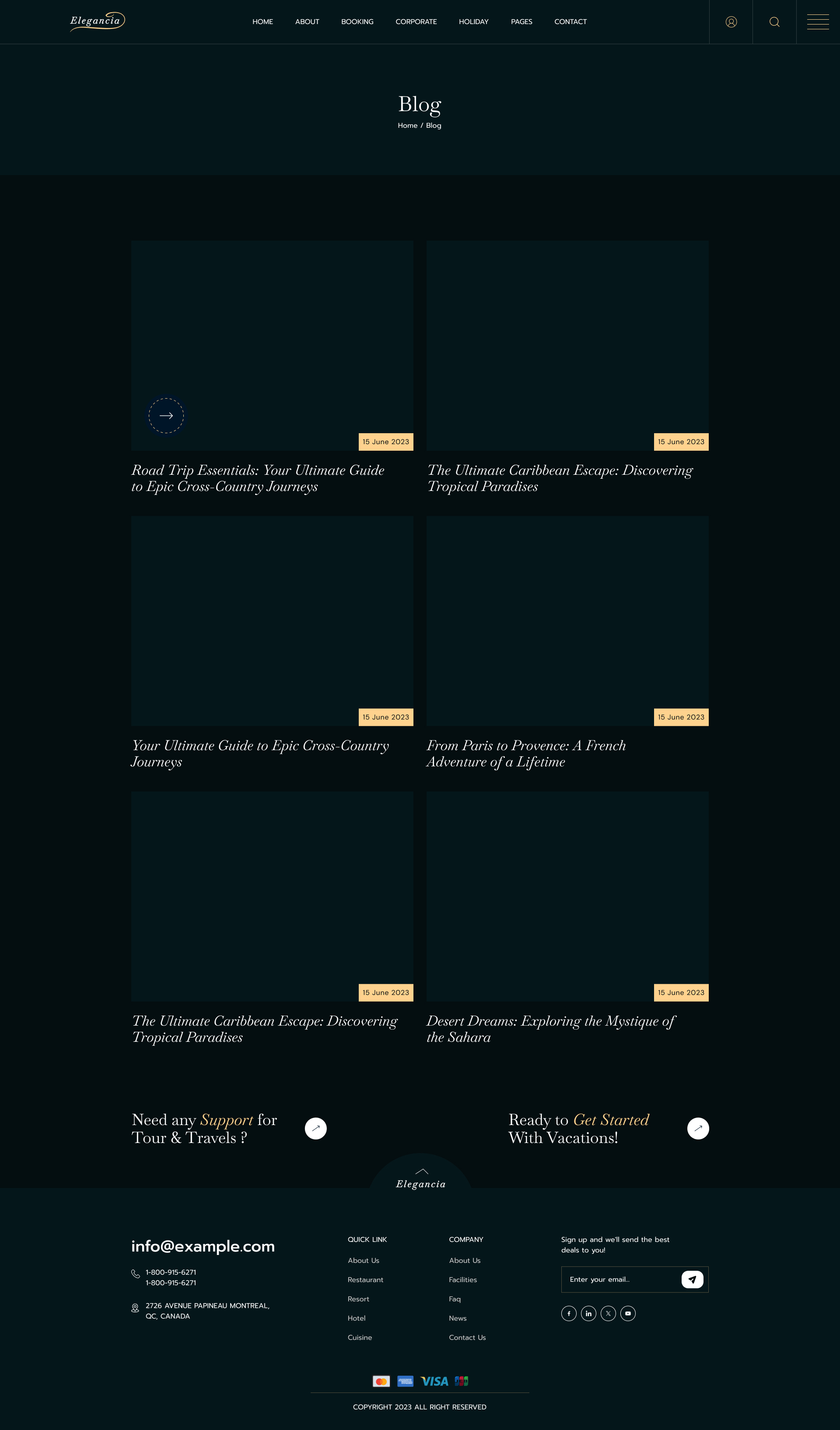 Elegencia – Travel Services,Ticket Booking, Hotel & Resort Figma ...