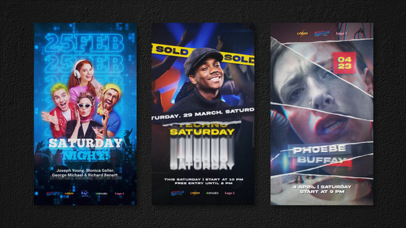 Instagram Reels Event Party Flyers. Part 2, After Effects Project Files