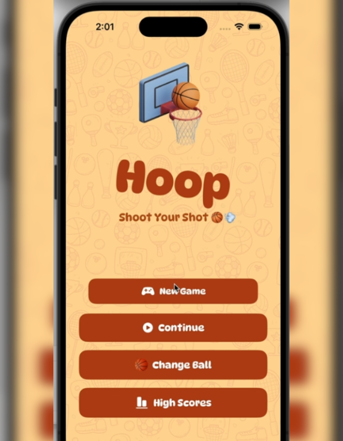 Hoop: 2D Basketball Game : SWIFTUI IOS GAME PLAY by mrclarafitness