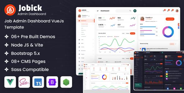 Jobick Vuejs Job Admin Dashboard Template By Dexignlabs Themeforest