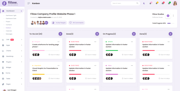 Fillow - PHP Saas Admin Dashboard Template by dexignlabs | ThemeForest