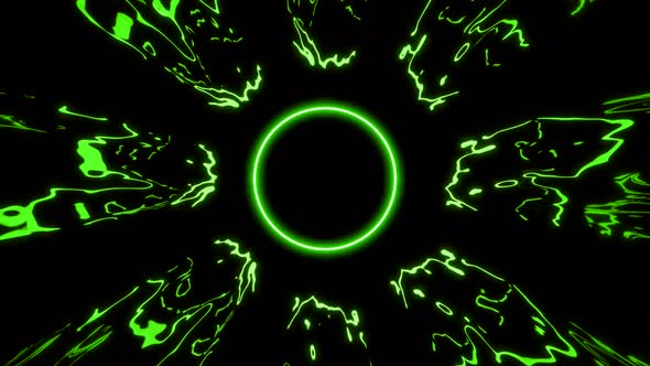 Animation with Glowing Electron Waves Around Ring, Motion Graphics