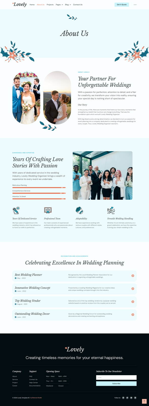 Lovely - Wedding Organizer Elementor Template Kit by deverust | ThemeForest