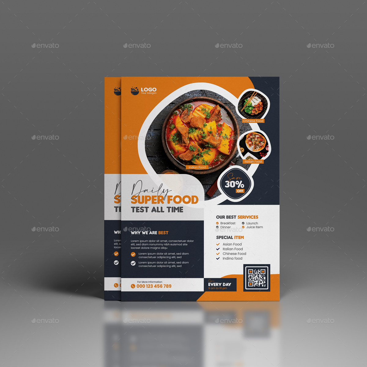 Food Flyer, Print Templates | GraphicRiver