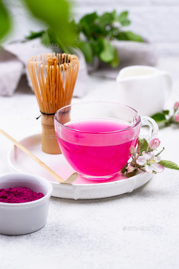 Pink matcha tea from dragon fruit Stock Photo by furmanphoto | PhotoDune