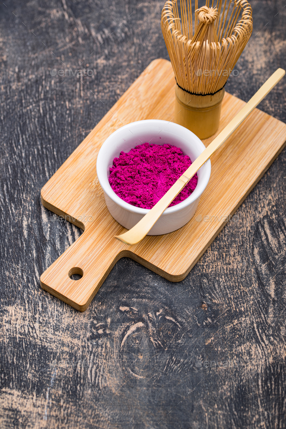 Pink matcha powder from dragon fruit Stock Photo by furmanphoto | PhotoDune