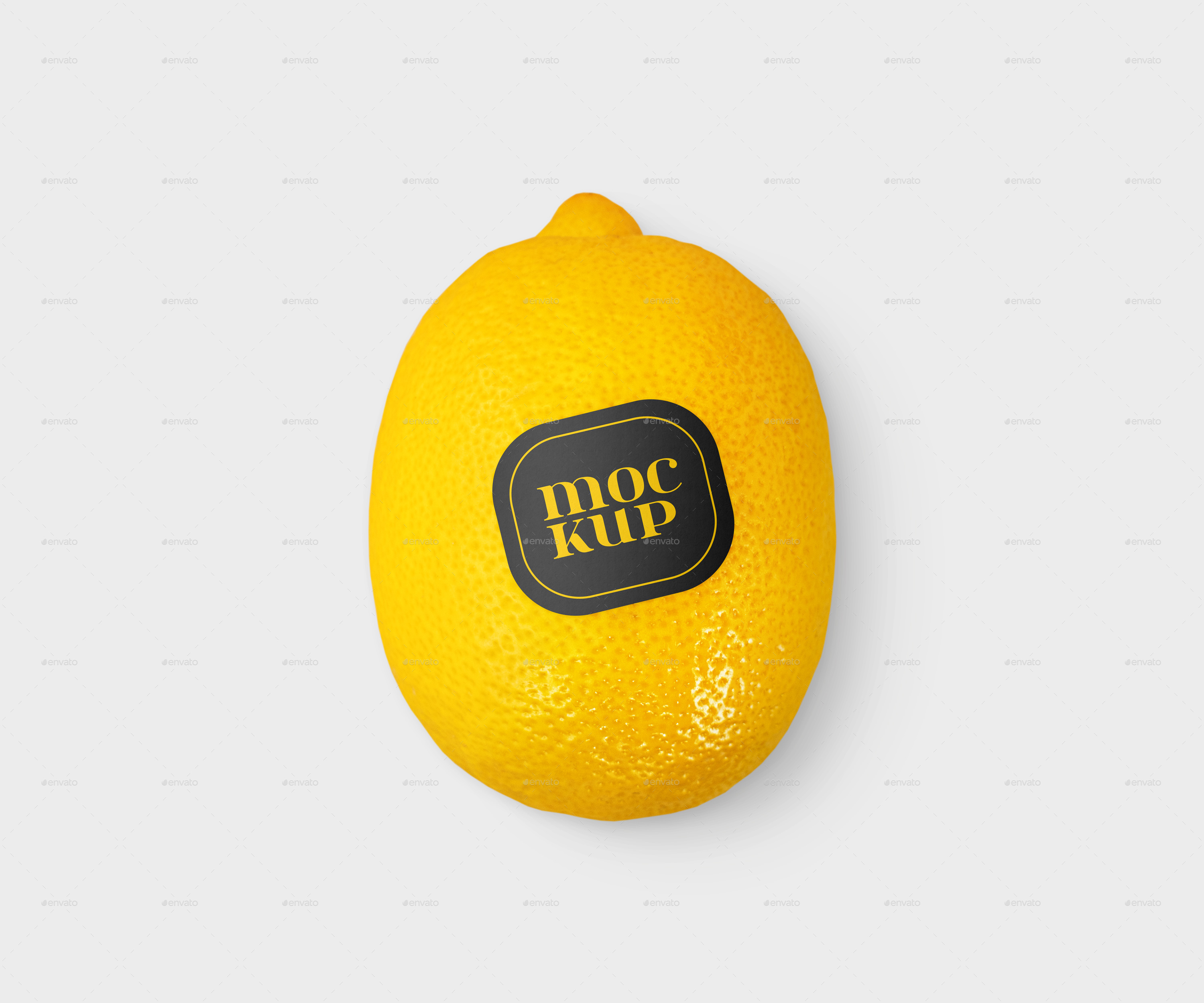 PLU Produce Sticker on Lemon Mockup, Graphics | GraphicRiver