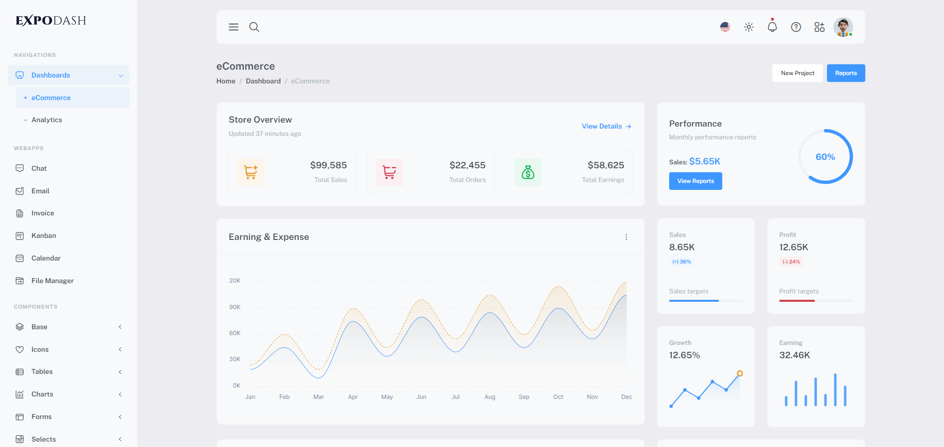Expodash – Bootstrap 5 Admin Dashboard Template by WRAPCODERS | CodeCanyon