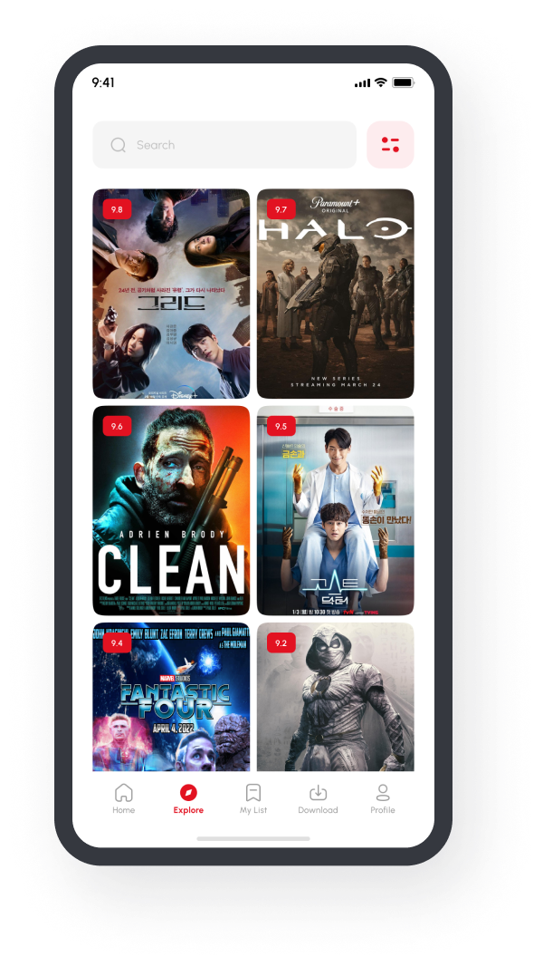 Movieflix - Movie Streaming App React Native CLI Ui Kit by JsmThemes