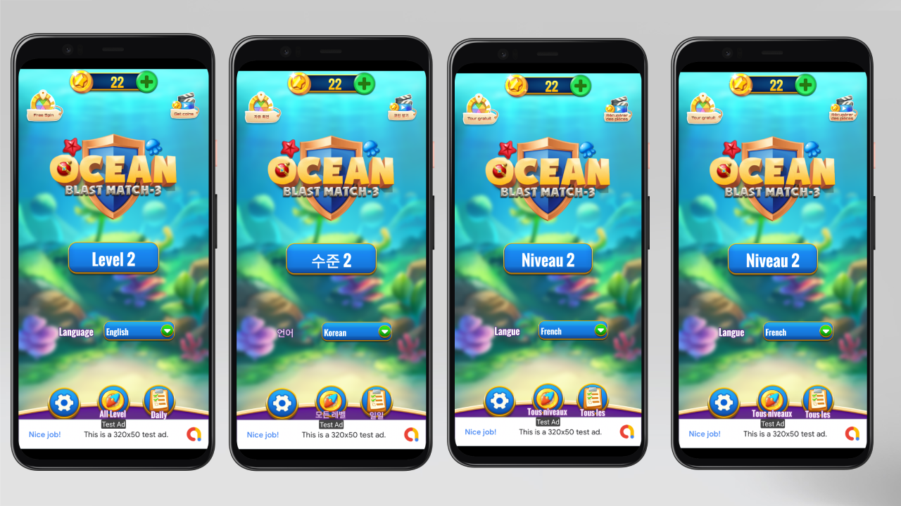 Ocean Blast - Unity Complete Project by dotmob | CodeCanyon