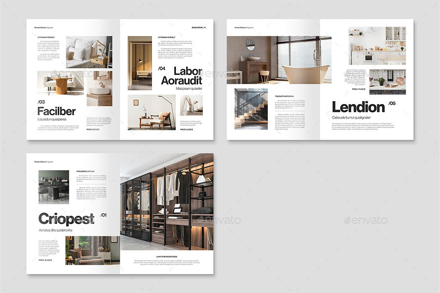 Interior Design Magazine Template, Print Templates | GraphicRiver