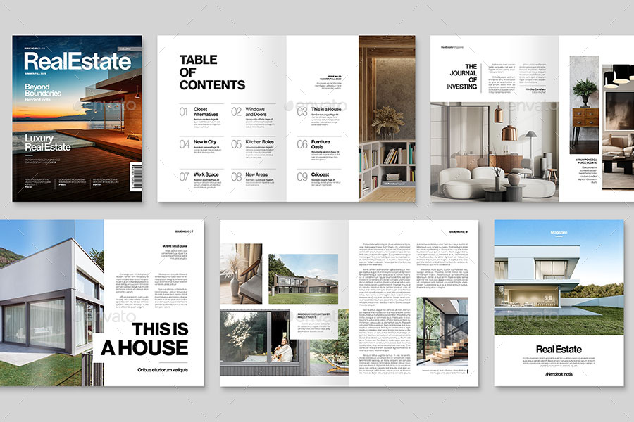 Real Estate Magazine Template, Print Templates | GraphicRiver