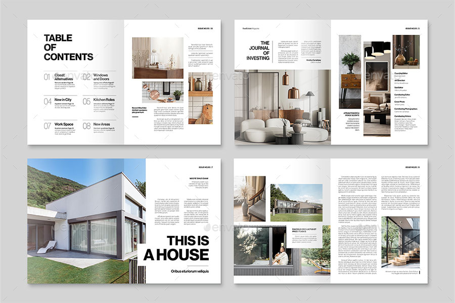 Real Estate Magazine Template, Print Templates | GraphicRiver