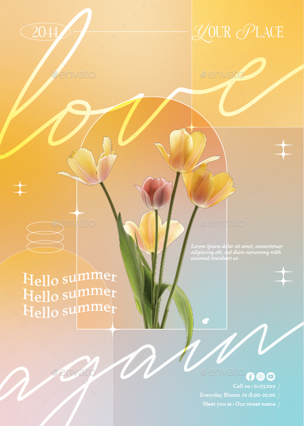 Summer Flower Festival Flyer, Print Templates | GraphicRiver