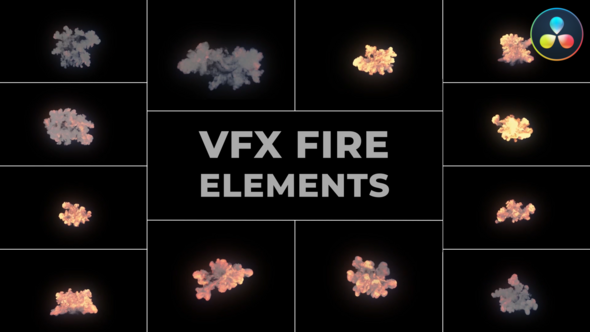 VFX Fire Elements for DaVinci Resolve, DaVinci Resolve Templates ...
