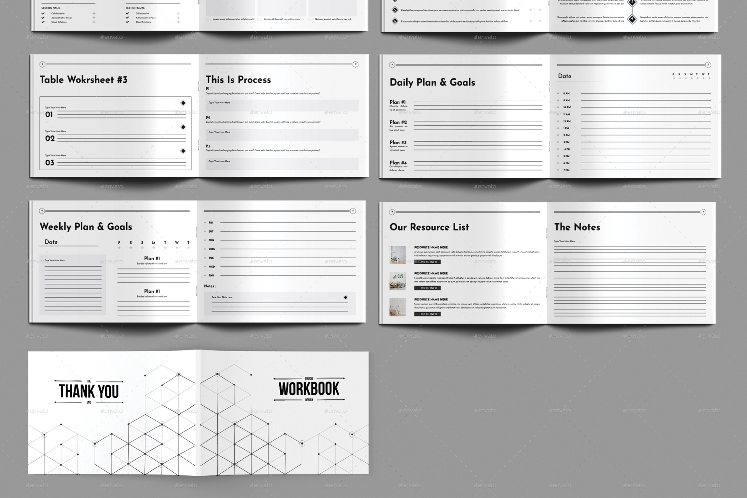 Course Workbook landscape brochure, Print Templates | GraphicRiver