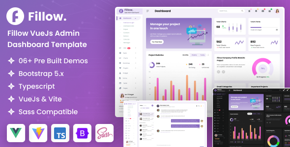 Fillow Vuejs Saas Admin Dashboard Template By Dexignlabs Themeforest