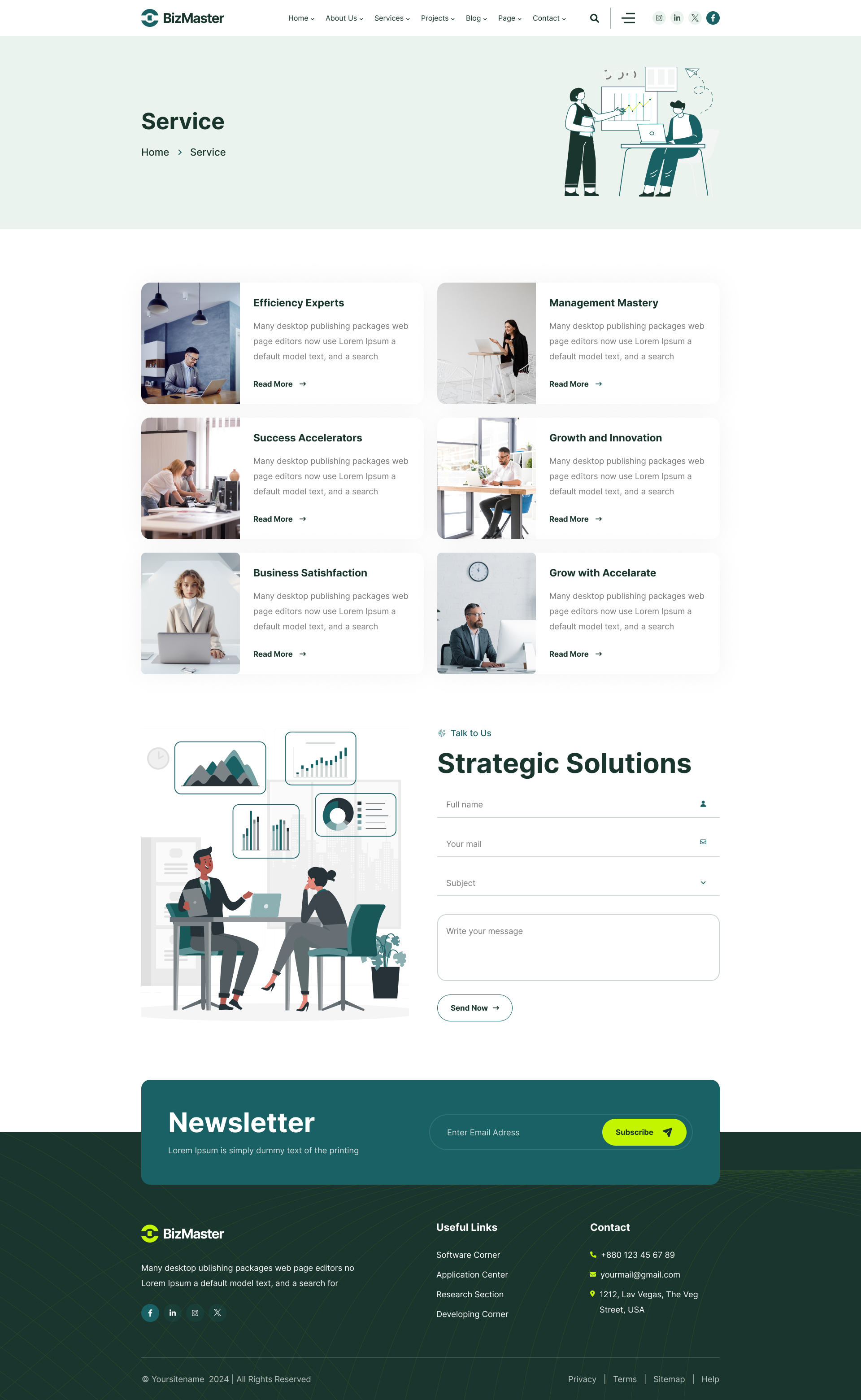 BizMaster - Business Consulting & Finance React Js Template by wowtheme7
