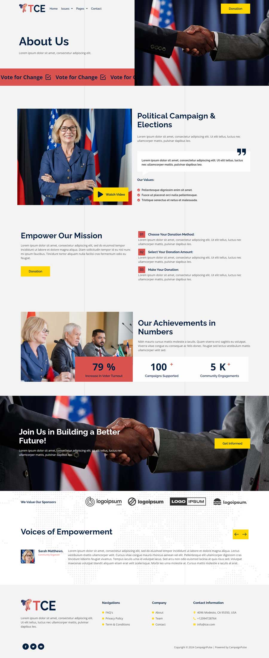 Campaignpulse – Political Party & Candidate Elementor Template Kit by ...
