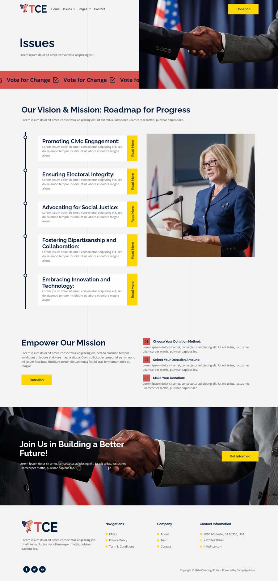 Campaignpulse – Political Party & Candidate Elementor Template Kit by ...