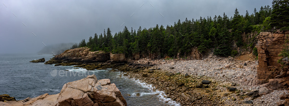 Acadia National Park Panorama Stock Photo by harrycollinsphotography