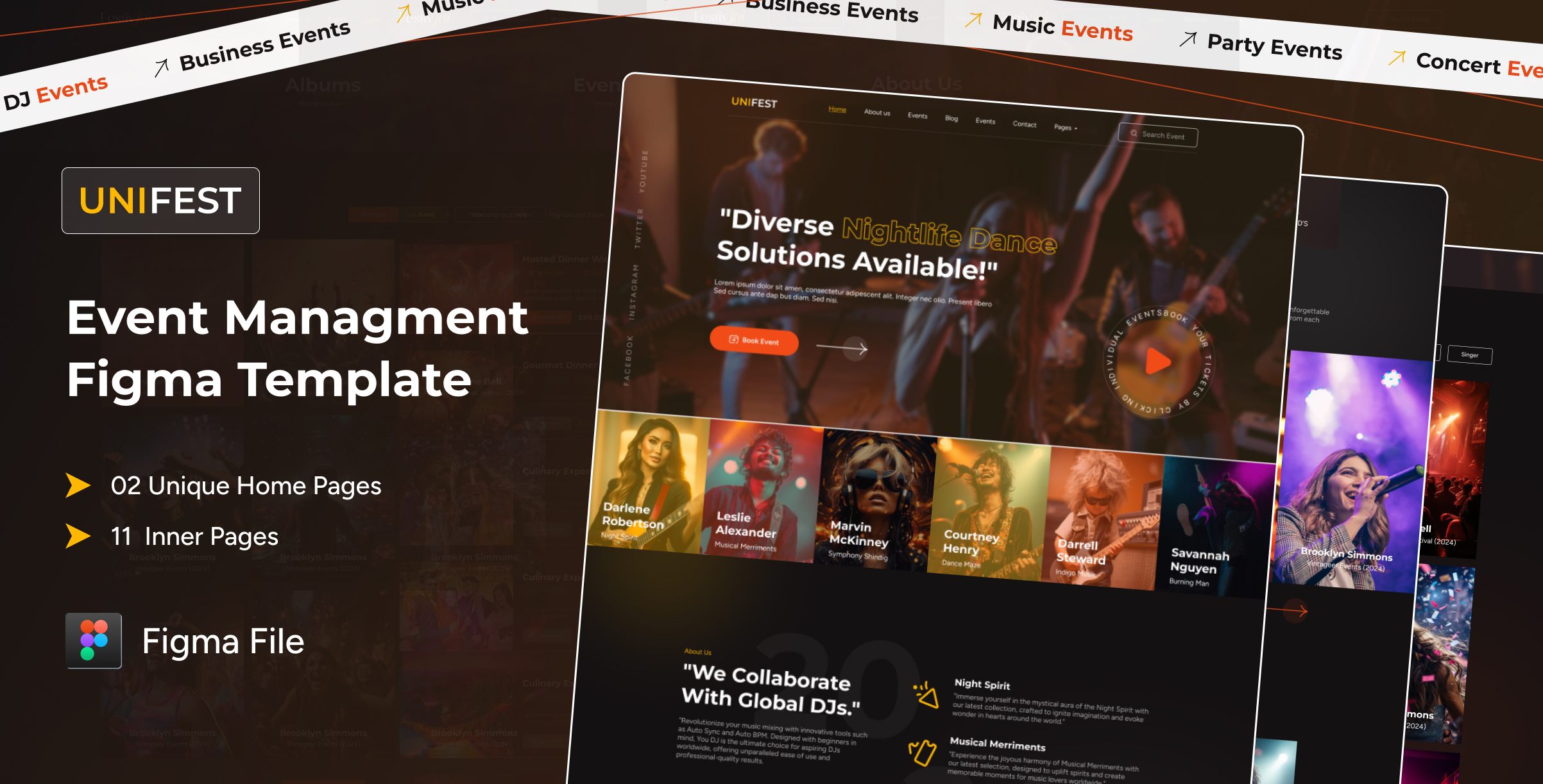 Unifest - Event Management Agency Figma Template by wpbunch | ThemeForest