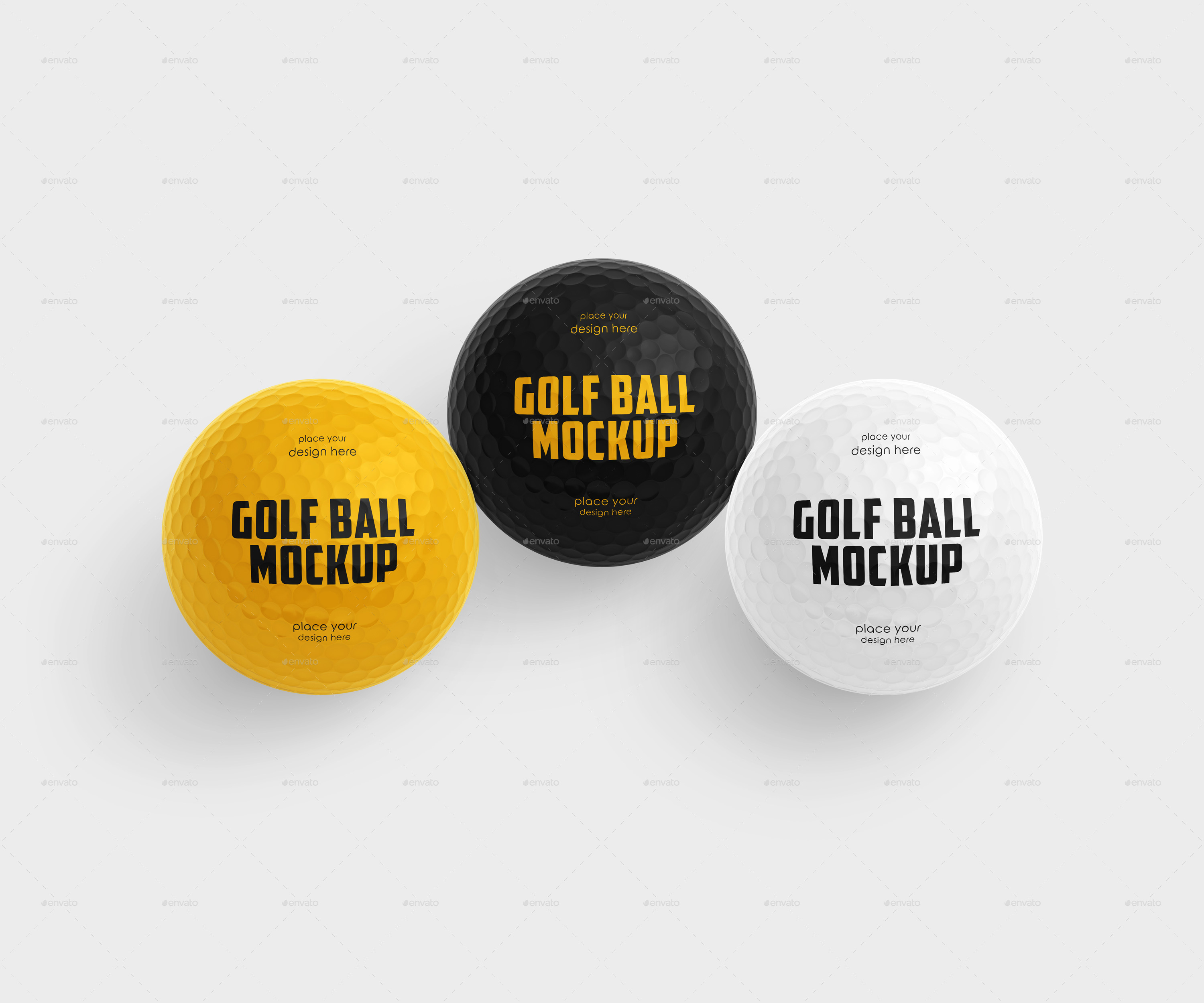 Golf Ball Mockup Set, Graphics | GraphicRiver