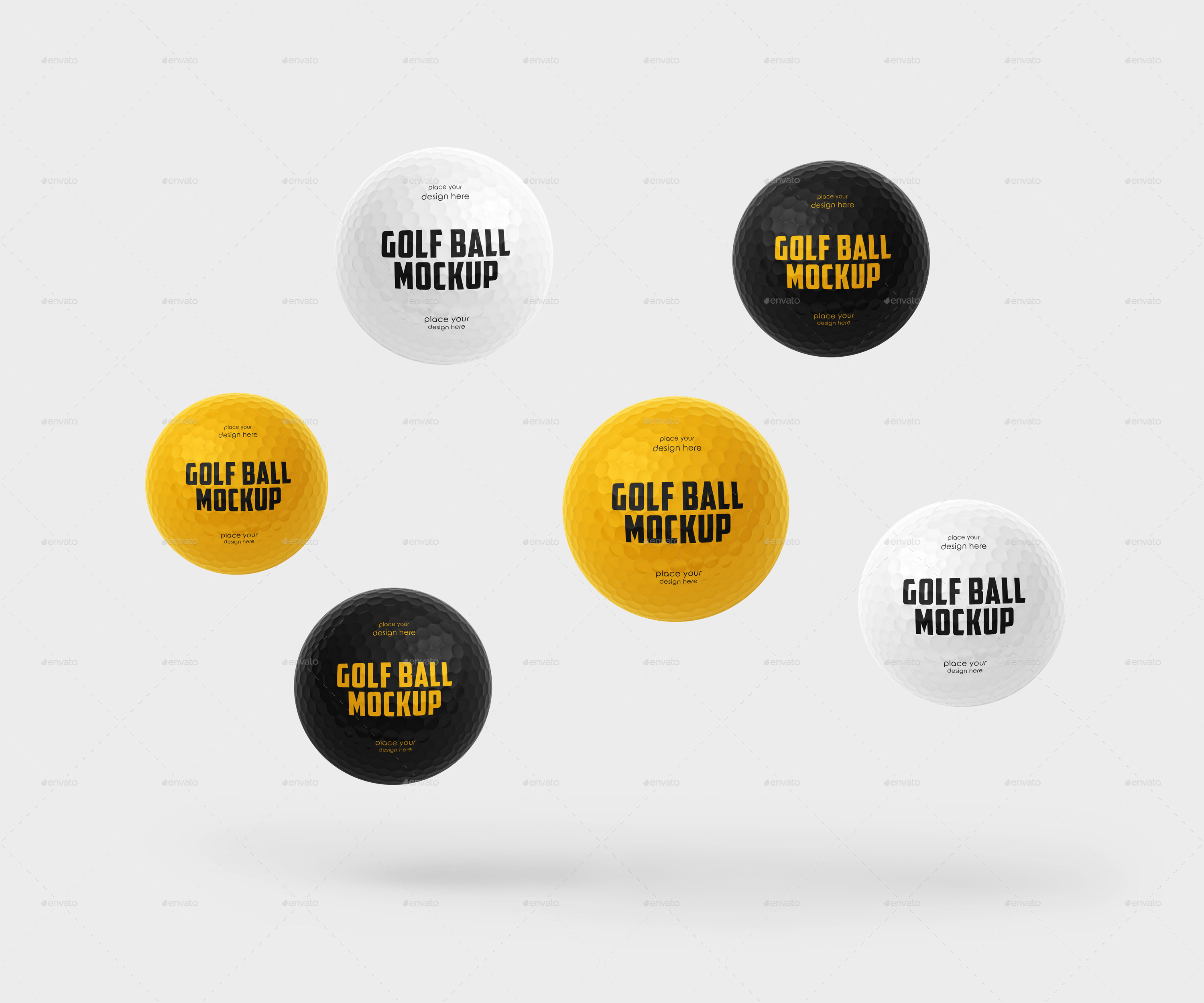 Golf Ball Mockup Set, Graphics | GraphicRiver