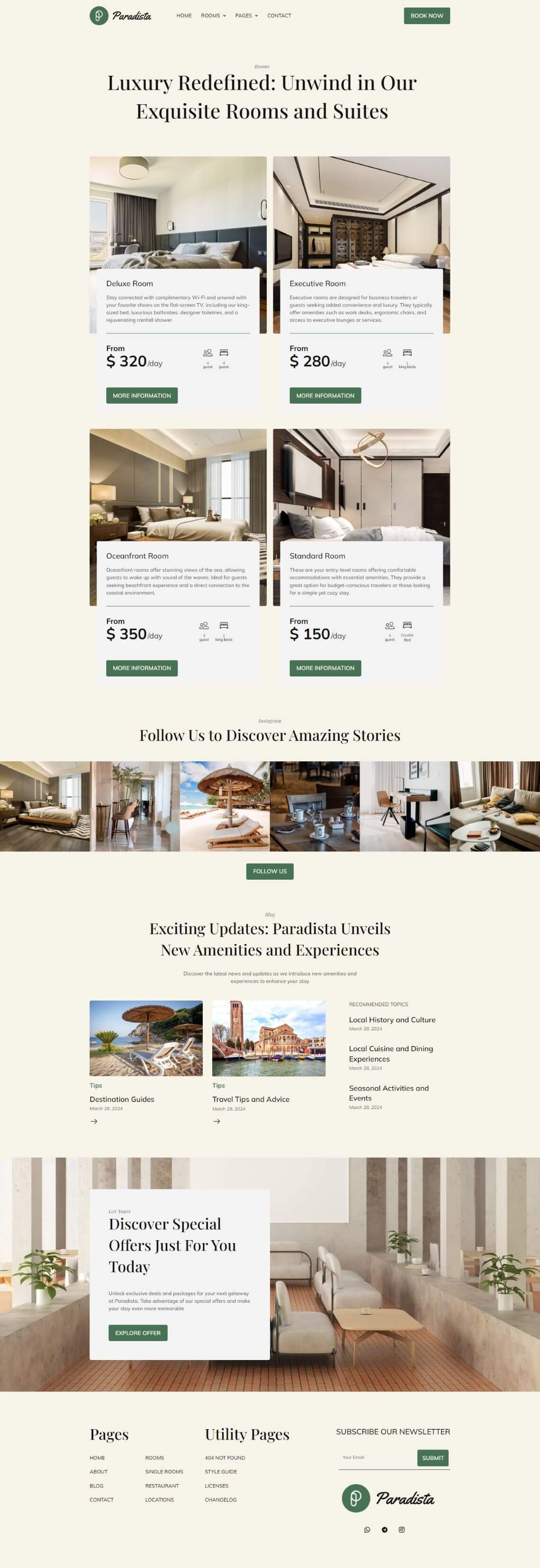 Paradista - Luxurious Accommodation Elementor Template Kit by ...