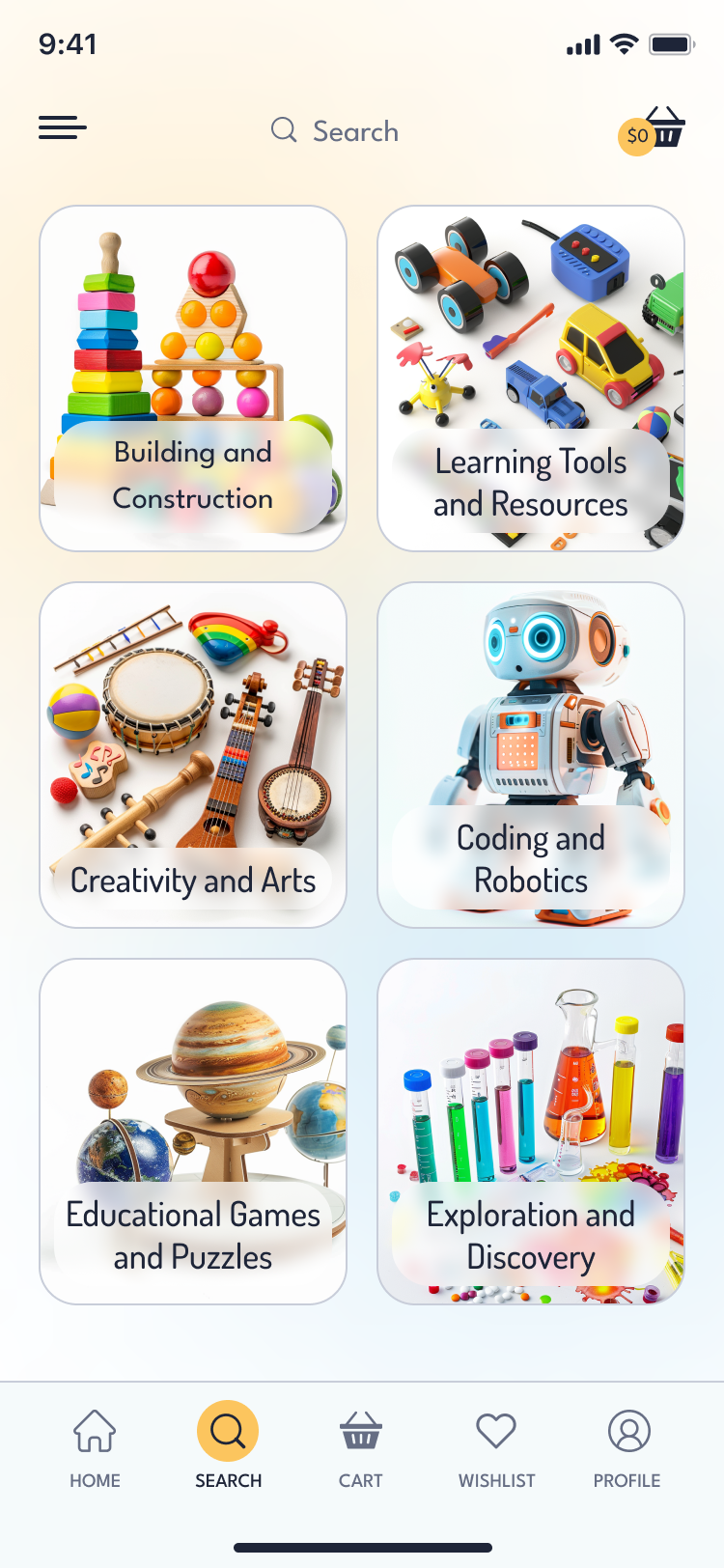 BrainNest - Educational Toys & Games Store App Figma UI Template by ...