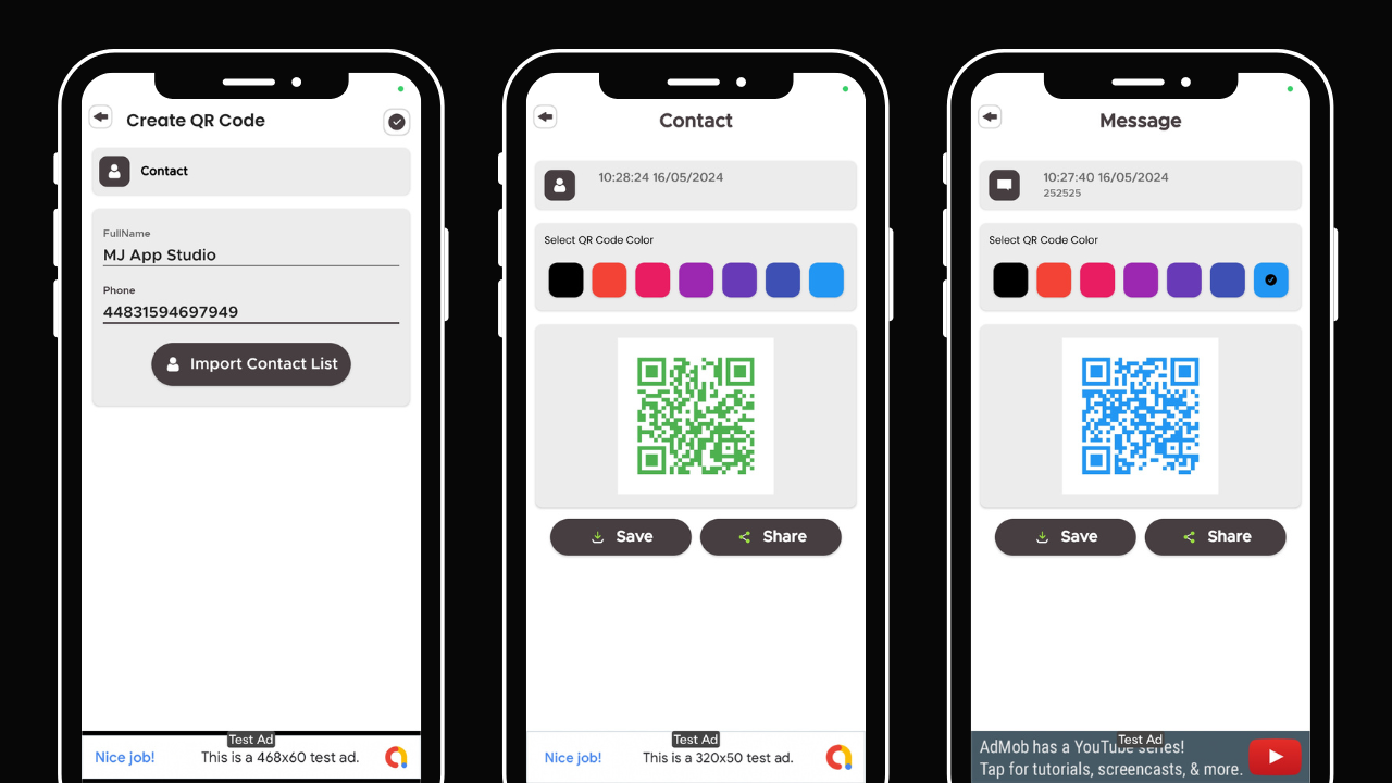 QR Code Barcode Scanner Generator with AdMob Ads Android by MJAppsStudio