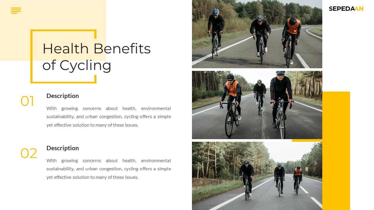 Sepedaan - Sports Bike PowerPoint Template, Presentation Templates