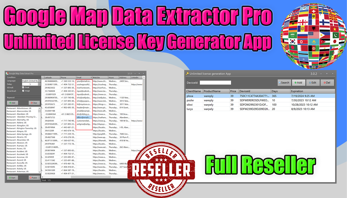 Google Map Data Extractor with Multi-Language-Full Reseller by IonicStudio