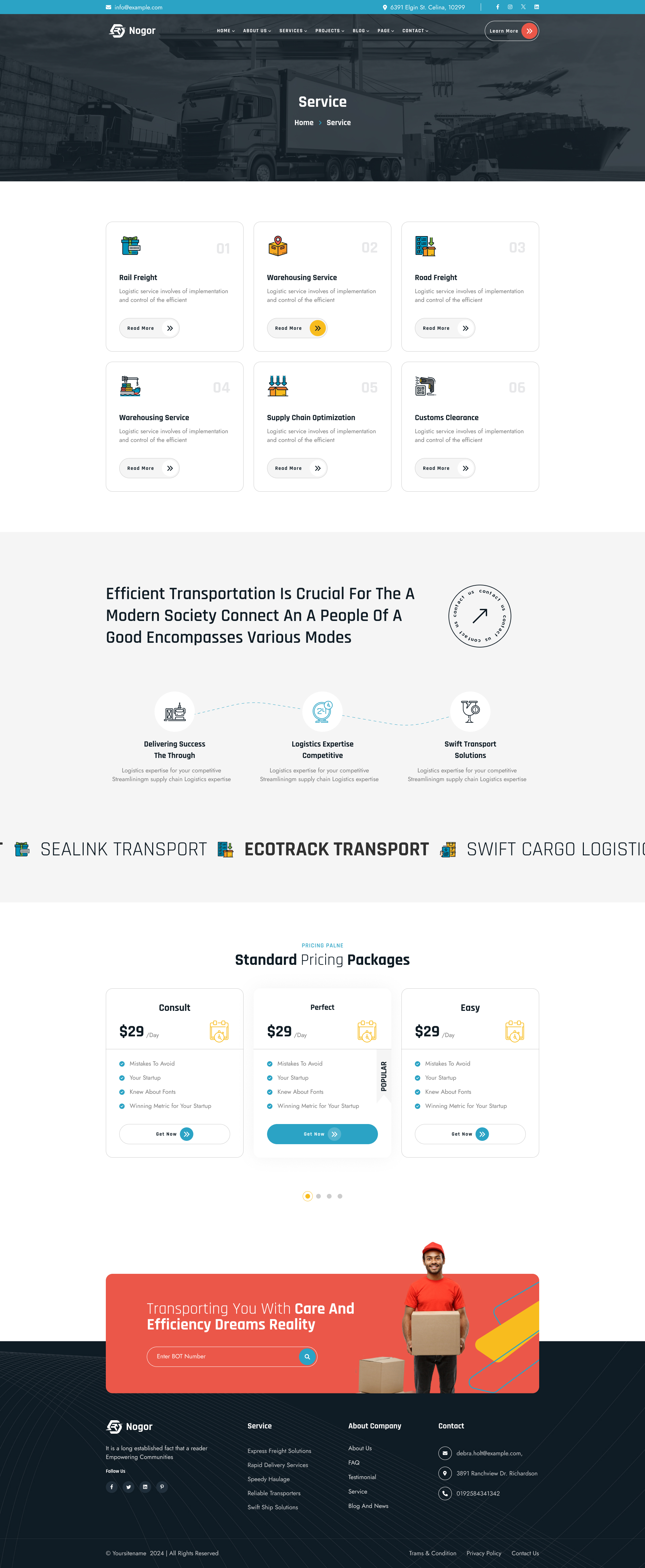 Nogor - Transportation & Logistics Figma Template by ThemeFlowx ...