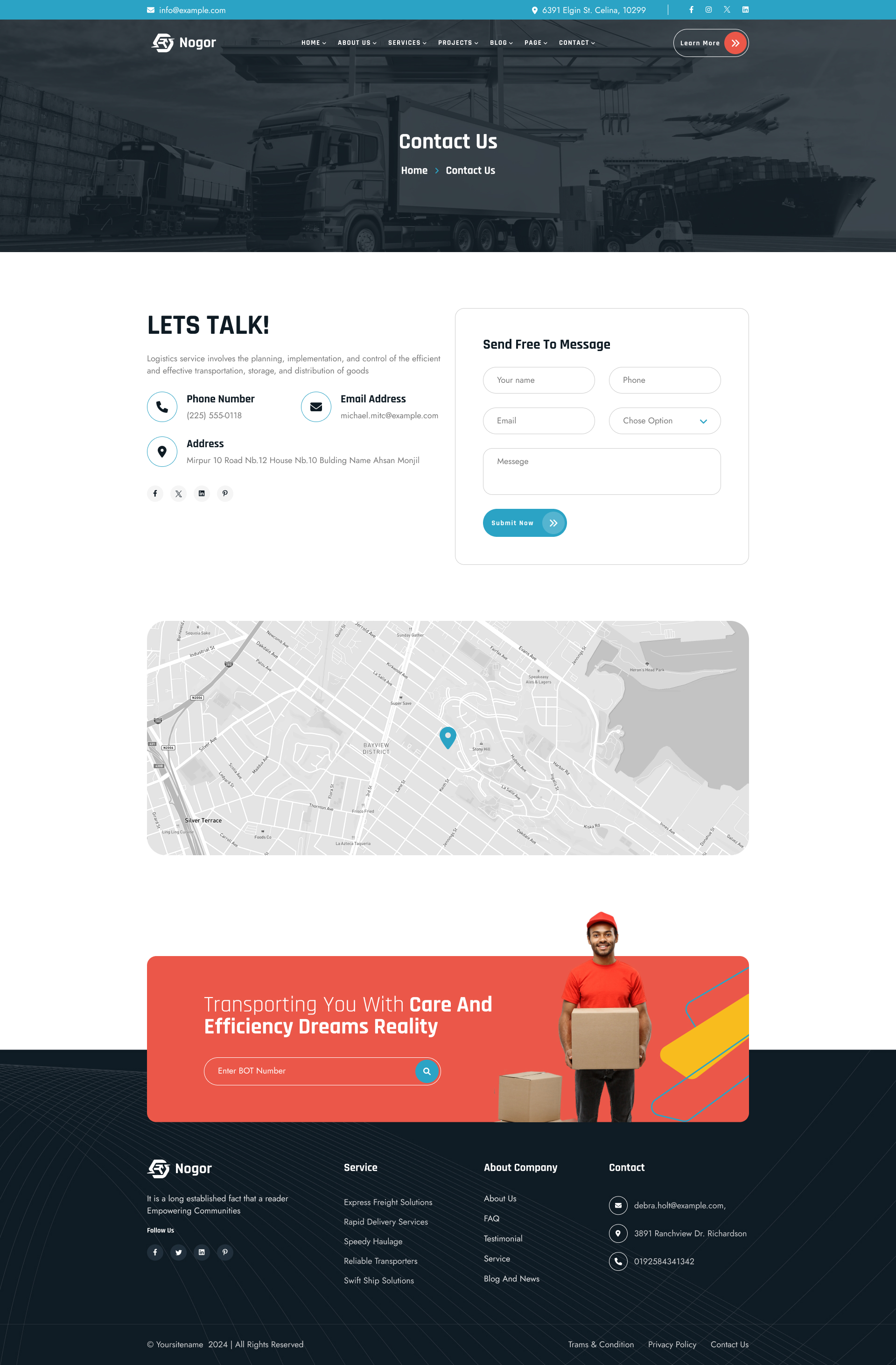Nogor - Transportation & Logistics Figma Template by ThemeFlowx ...