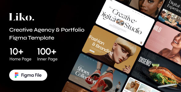 Liko - Creative Agency & Portfolio Figma Template by AQLOVA | ThemeForest